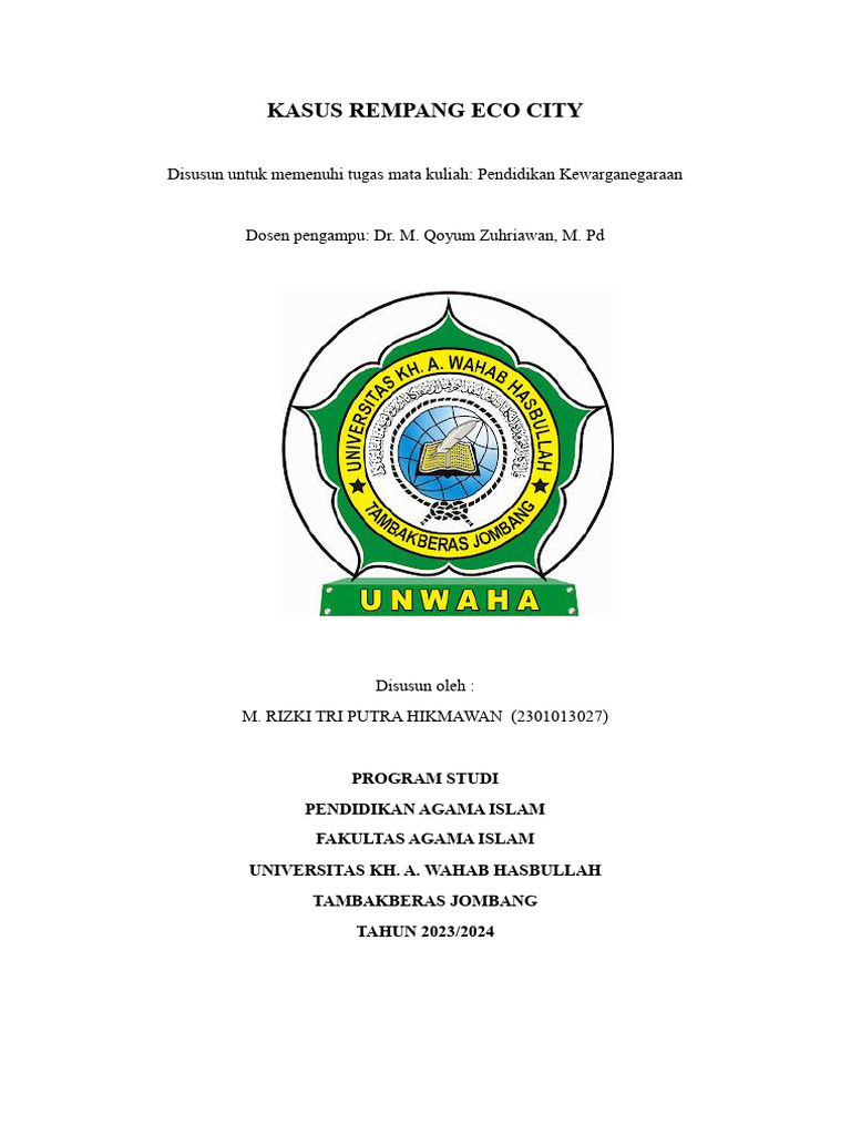 M.rizki Tri Putra Hikmawan PKN | PDF | Bisnis | Sains & Matematika