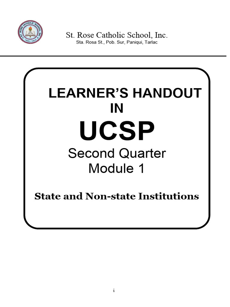 Q2 Module 1 Ucsp Handout | PDF