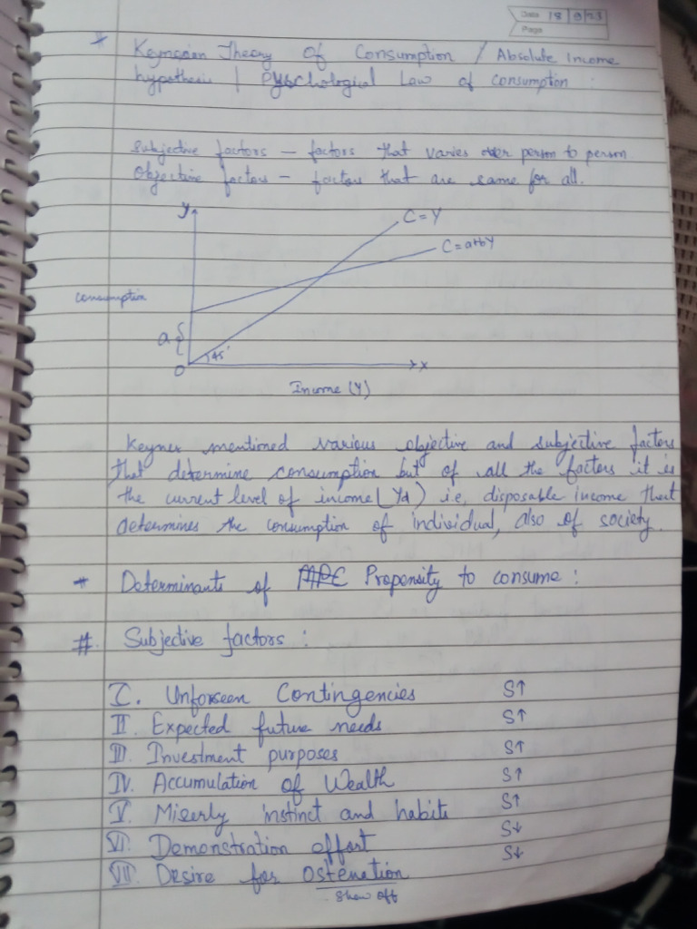 Consumption Function Pdf