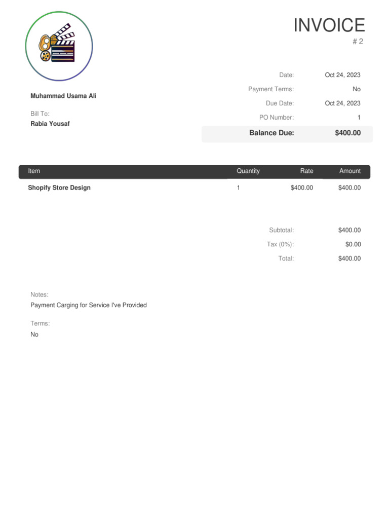 Invoice 2 Pdf