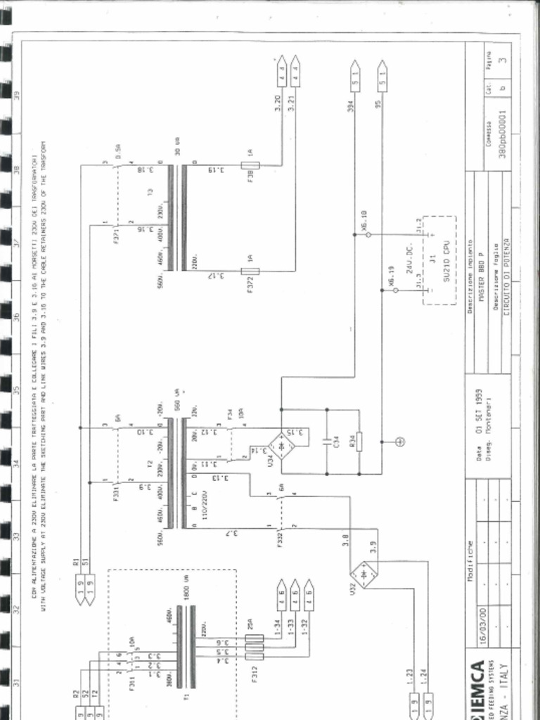 Schema Elettrico IEMCA MASTER 880 P | PDF