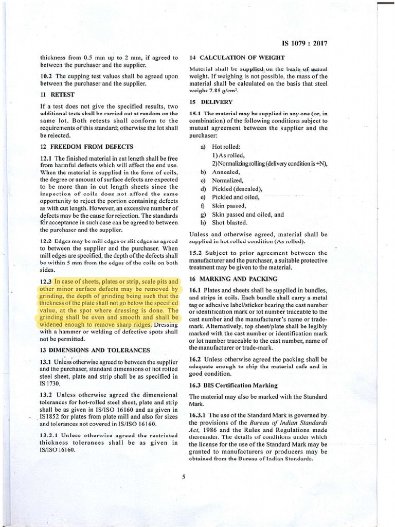 Is1079 2017 Surface Standard | PDF