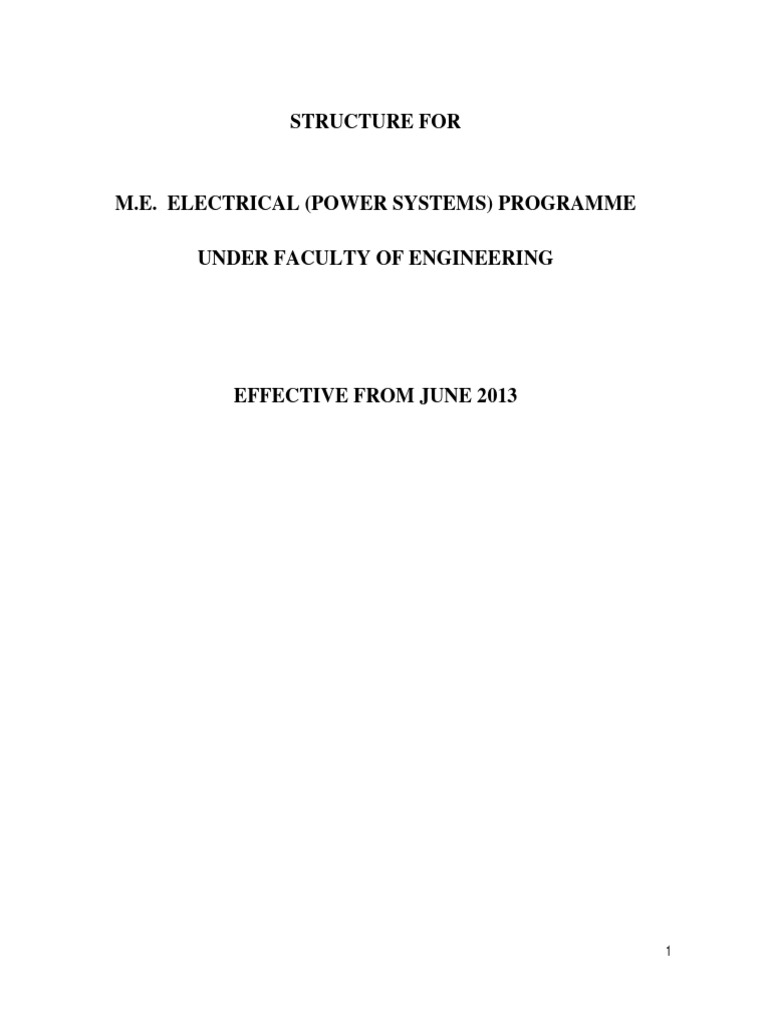 ME - Electrical Power Systems | PDF