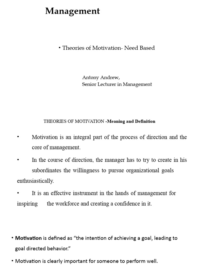 CH 17 Motivation Theories | PDF