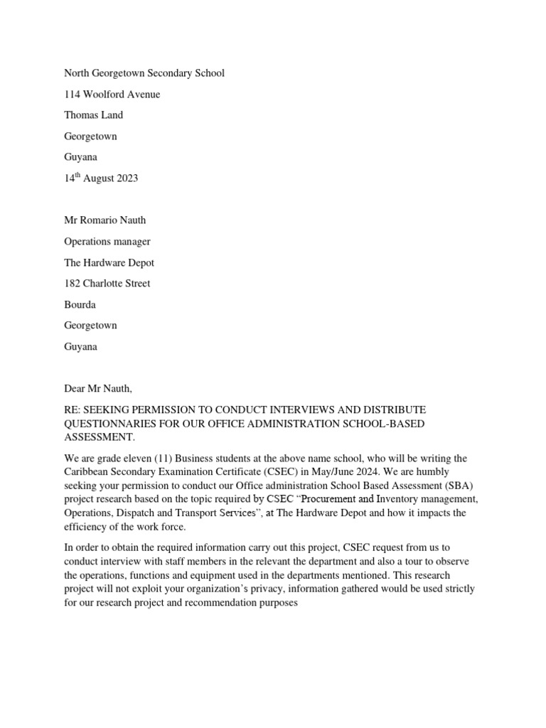 The Letter1 For 2024 SBA | PDF | Career & Growth | Business