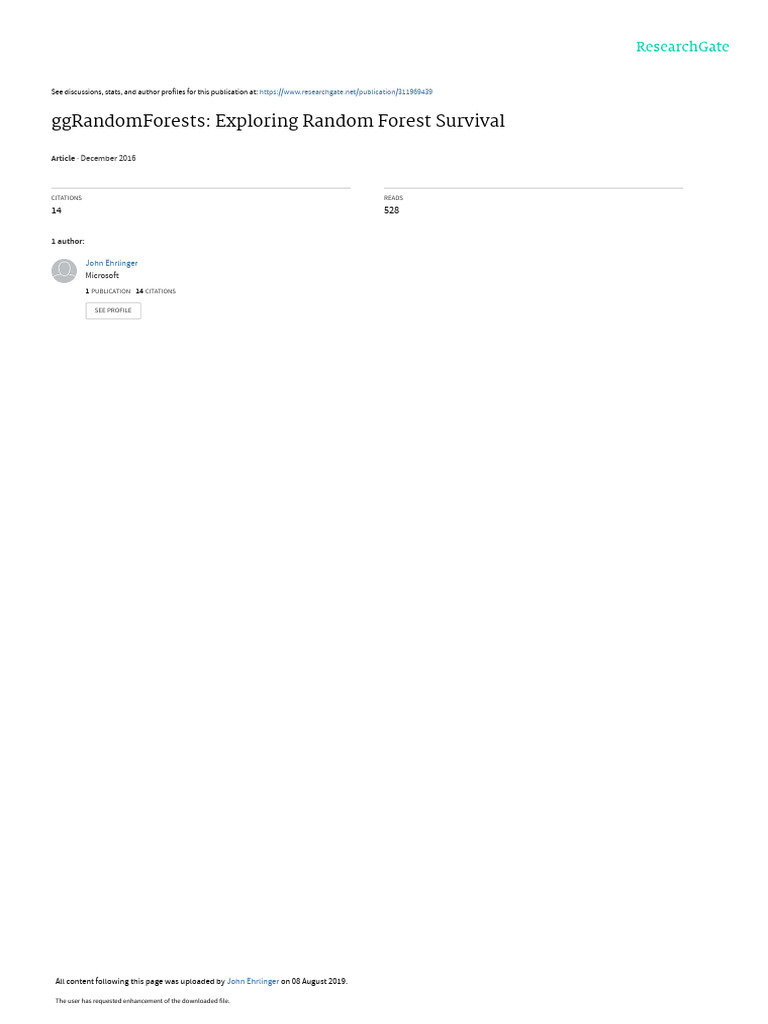 ggRandomForests Exploring Random Forest Survival | PDF | Dependent And ...