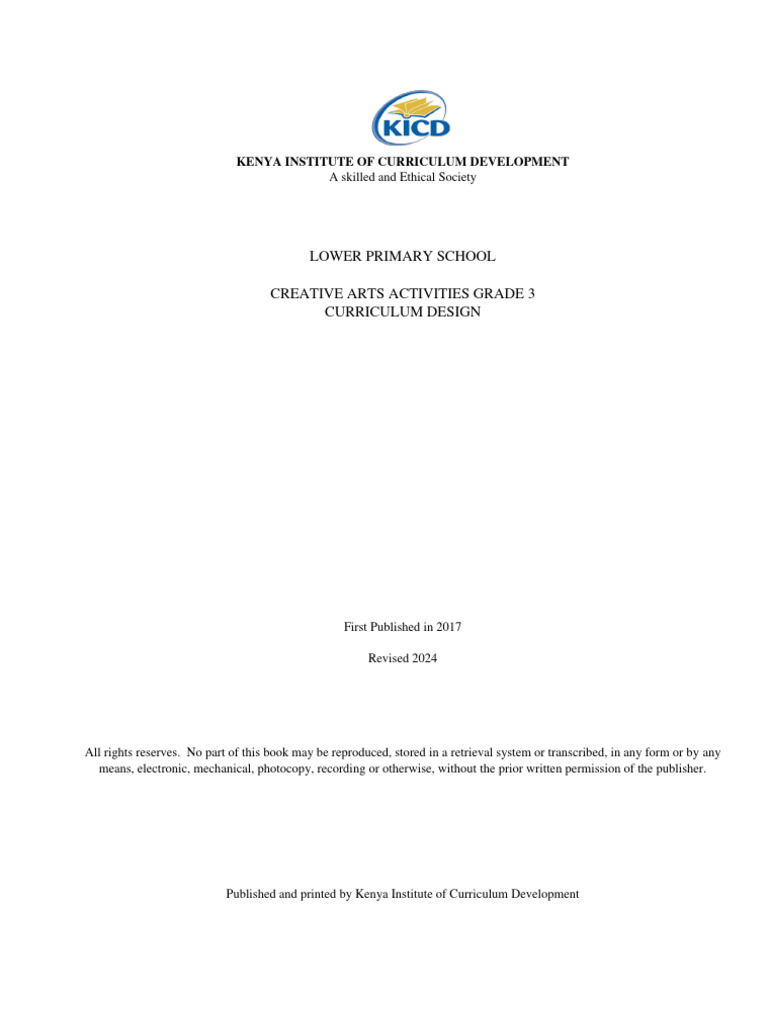 Grade 3 Creative Arts Curriculum Guide | PDF | Learning | Rhythm