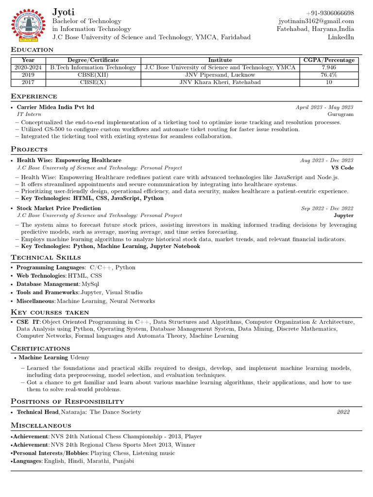 Jyoti | PDF | Machine Learning | Computer Programming