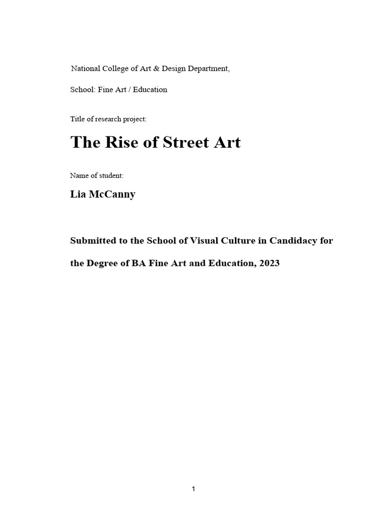 Mccanny Education Painting 9jan2023 | PDF | Street Art | Criminology