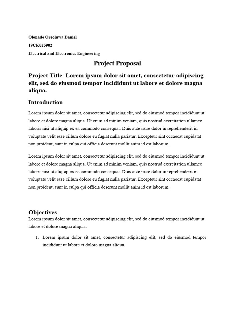 Dummy Proposal | PDF