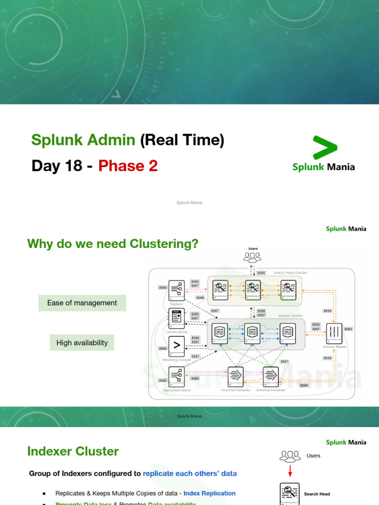 Splunk Admin (Real Time) - Day 18 - Phase 2 | PDF | Replication (Computing) | Software