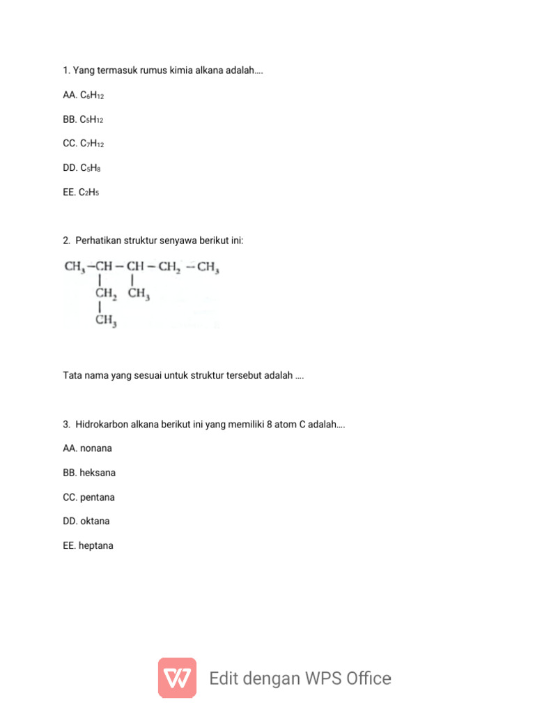 PTS KIMIA XI Ganjil 2023-2024 | PDF