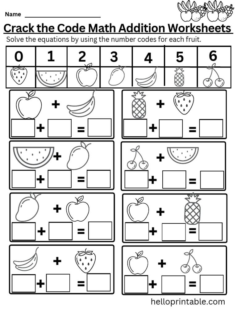 Crack The Code Math Addition Subtraction Worksheets | PDF | Mathematics ...