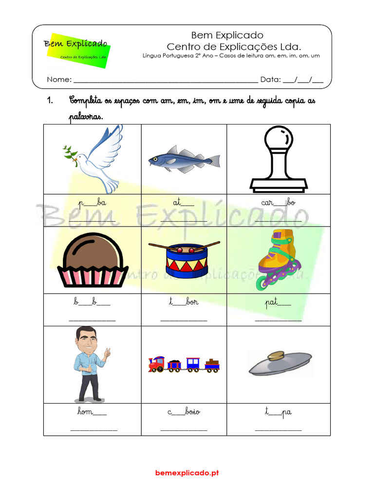 Casos de Leitura Am, Em, Im, Om, Um | PDF