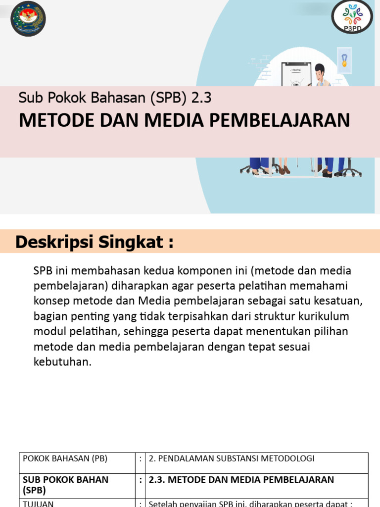SPB 2.3 Metode Dan Media Pembelajaran | PDF