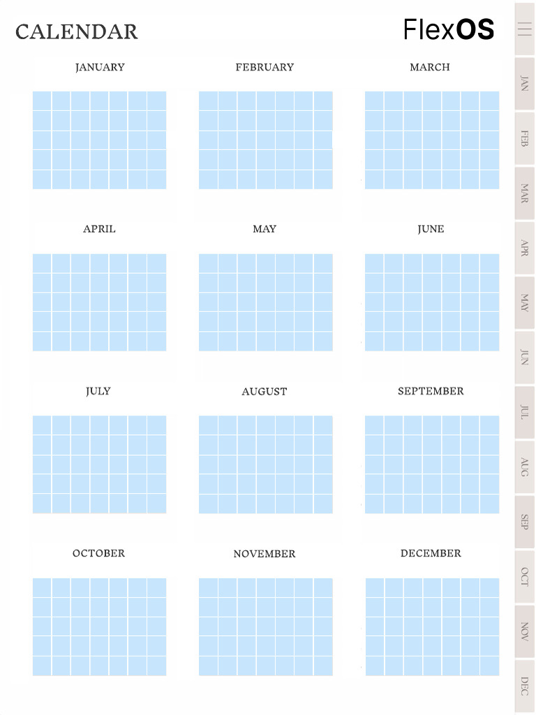 Free Digital Planner Template by FlexOS For Goodnotes | PDF