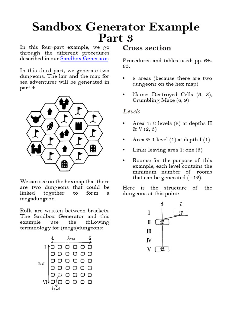 Sandbox Generator Dungeon Example 3 | PDF