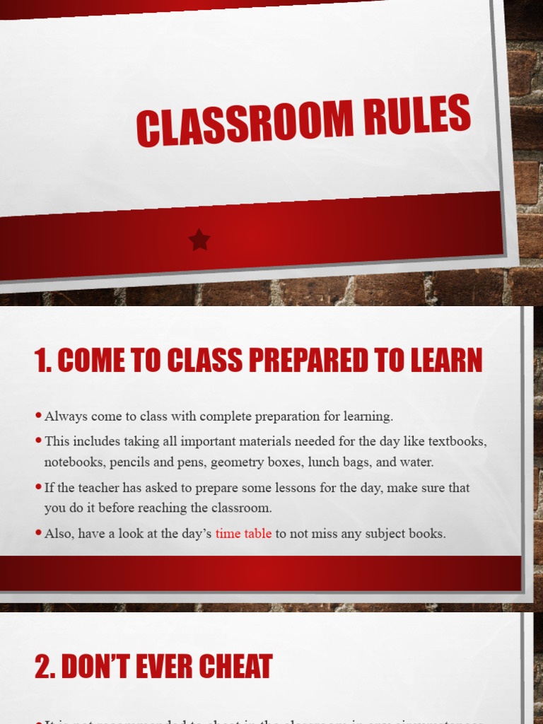 Classroom Rules | PDF