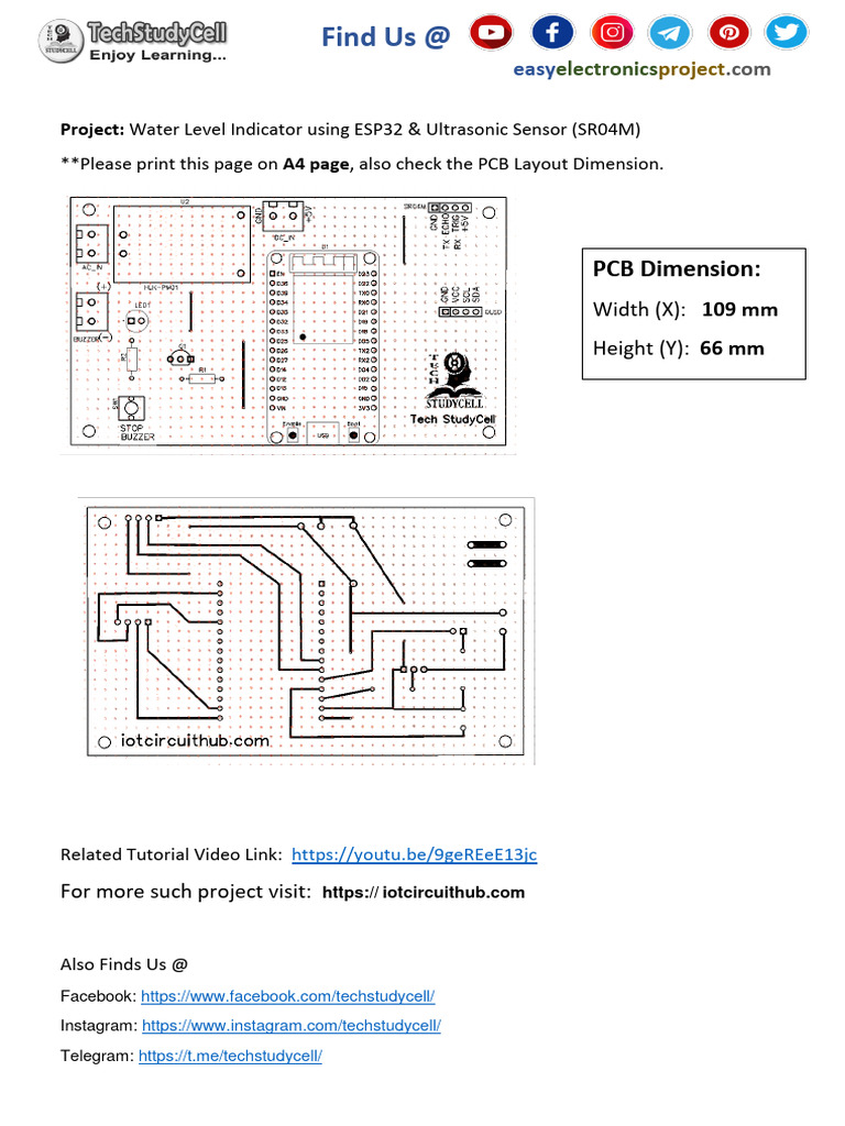 PCB Layout Water Level Indicator V2 | PDF