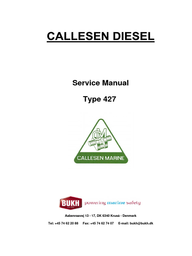 Callesen Diesel Type 427 Manual | PDF