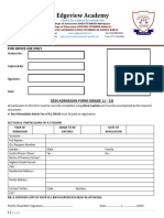 Grade 8 Application Form 2026 WHS | PDF