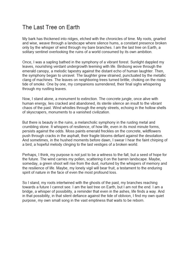 The Last Tree On Earth | PDF | Trees | Plants