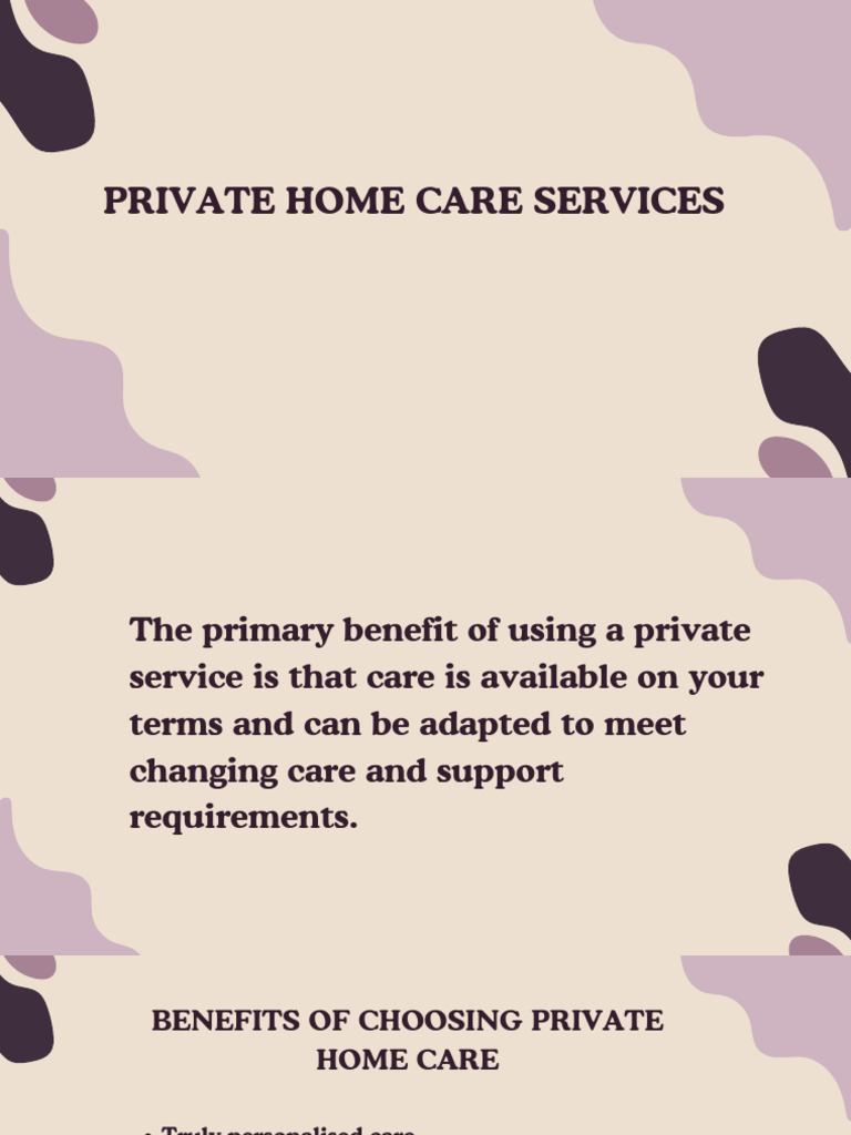 Private Home Care Services | PDF
