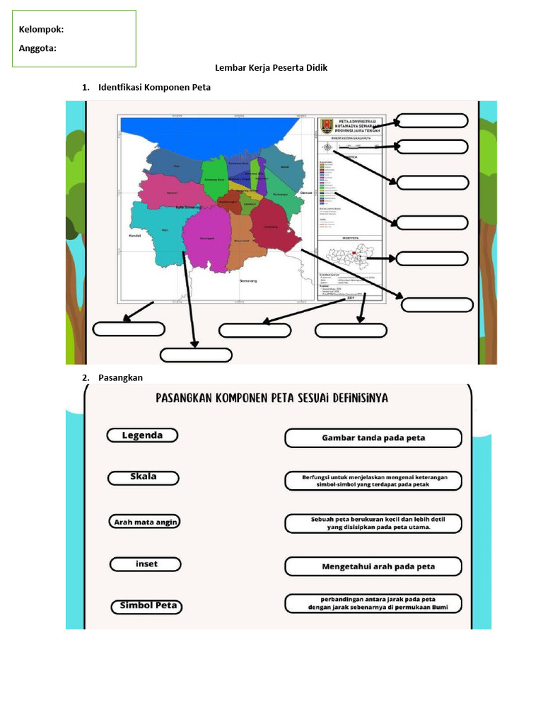 Lembar Kerja Peserta Didik Komponen Peta | PDF