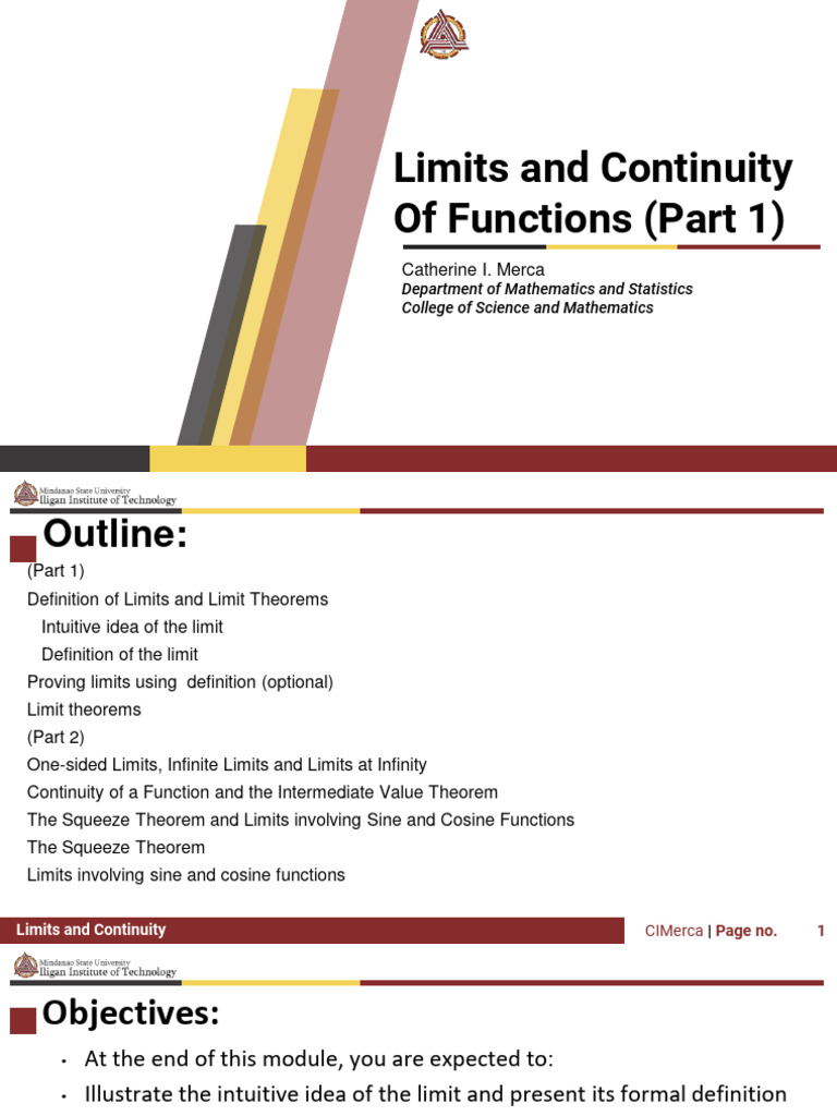 MAT 060 (Limits and Continuity) E25s | PDF | Continuous Function | Function (Mathematics)
