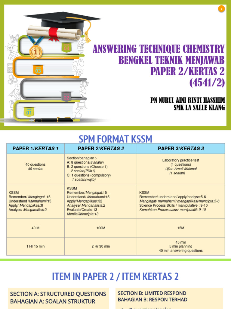 Chemistry Answering Techniques for SPM | PDF | Chemical Bond | Chlorine