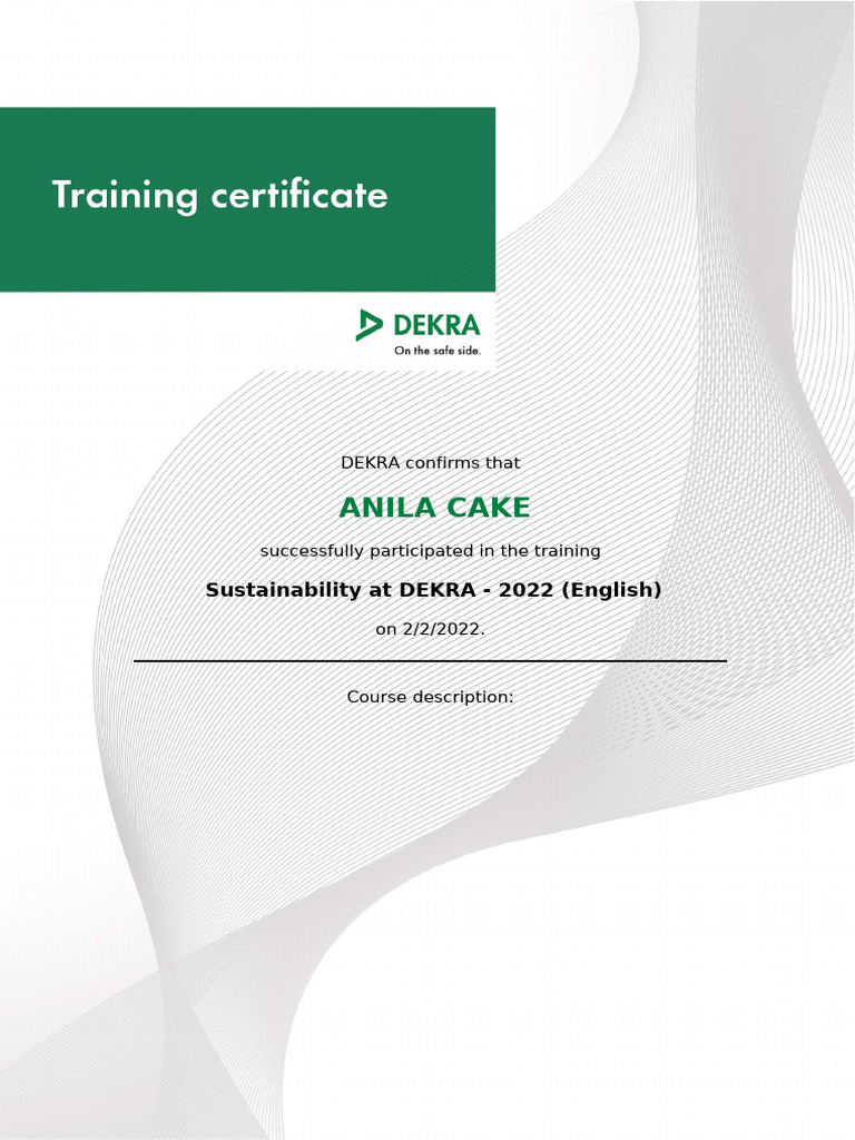 DEKRA Training | PDF