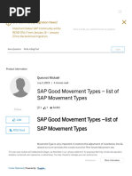 Movement Types in SAP MM | PDF | Business Process | Trade