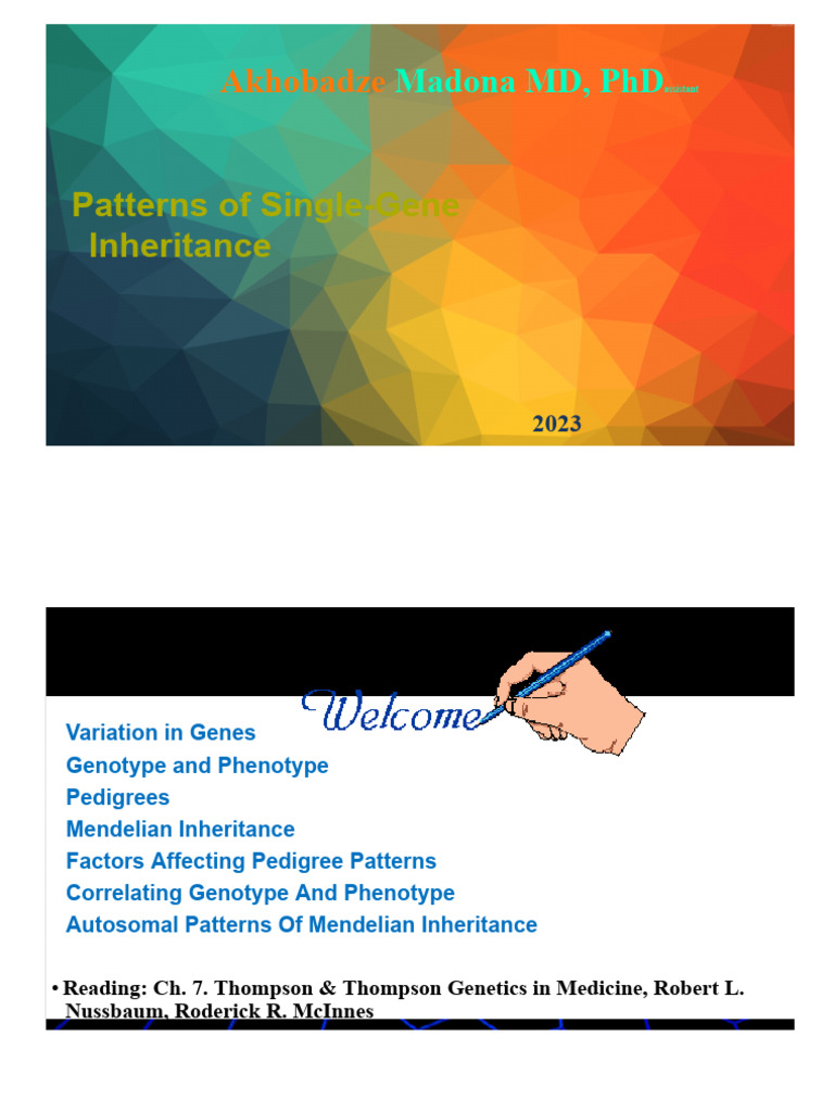 Patterns of Single-Gene Inheritance I | PDF | Zygosity | Dominance (Genetics)