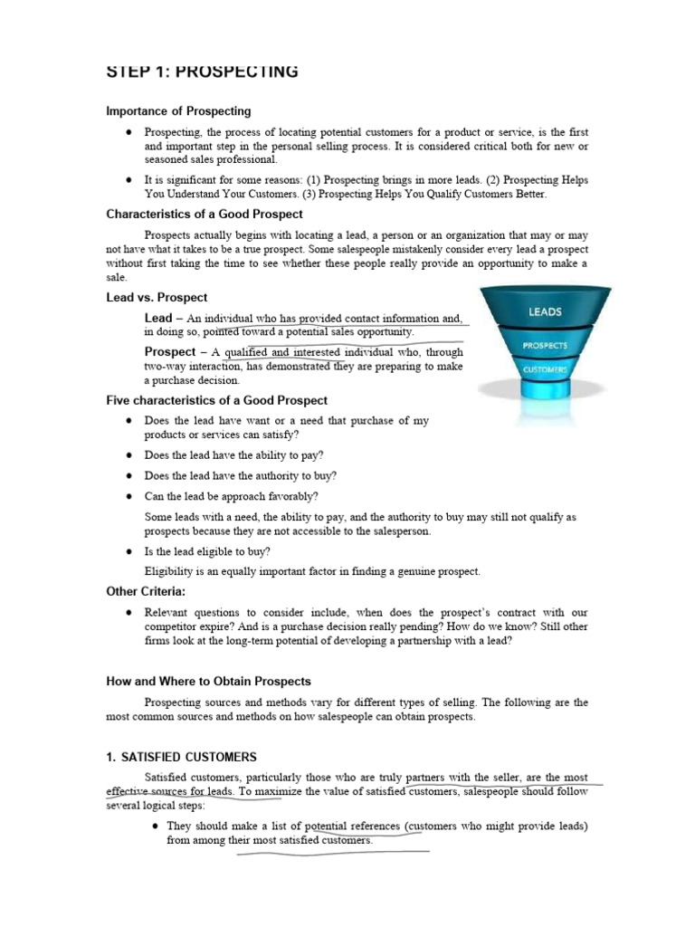 Handout - Personal Selling Process | PDF | Sales | Direct Marketing