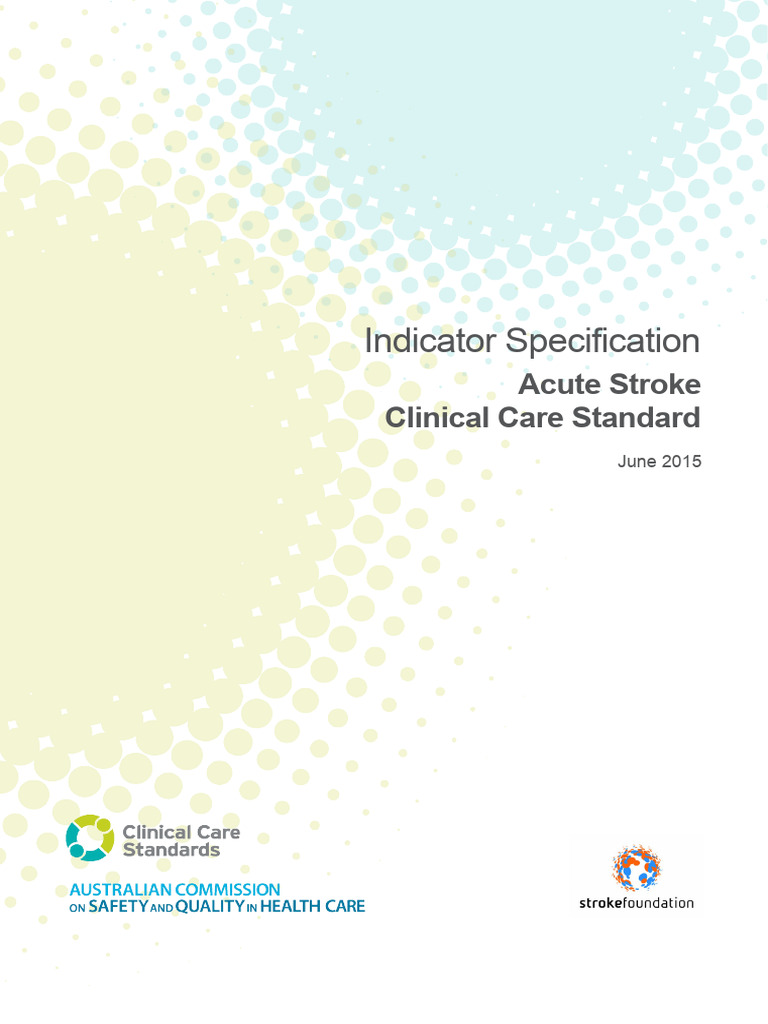 Acute Stroke IndicatorSpecification | PDF | Science & Mathematics