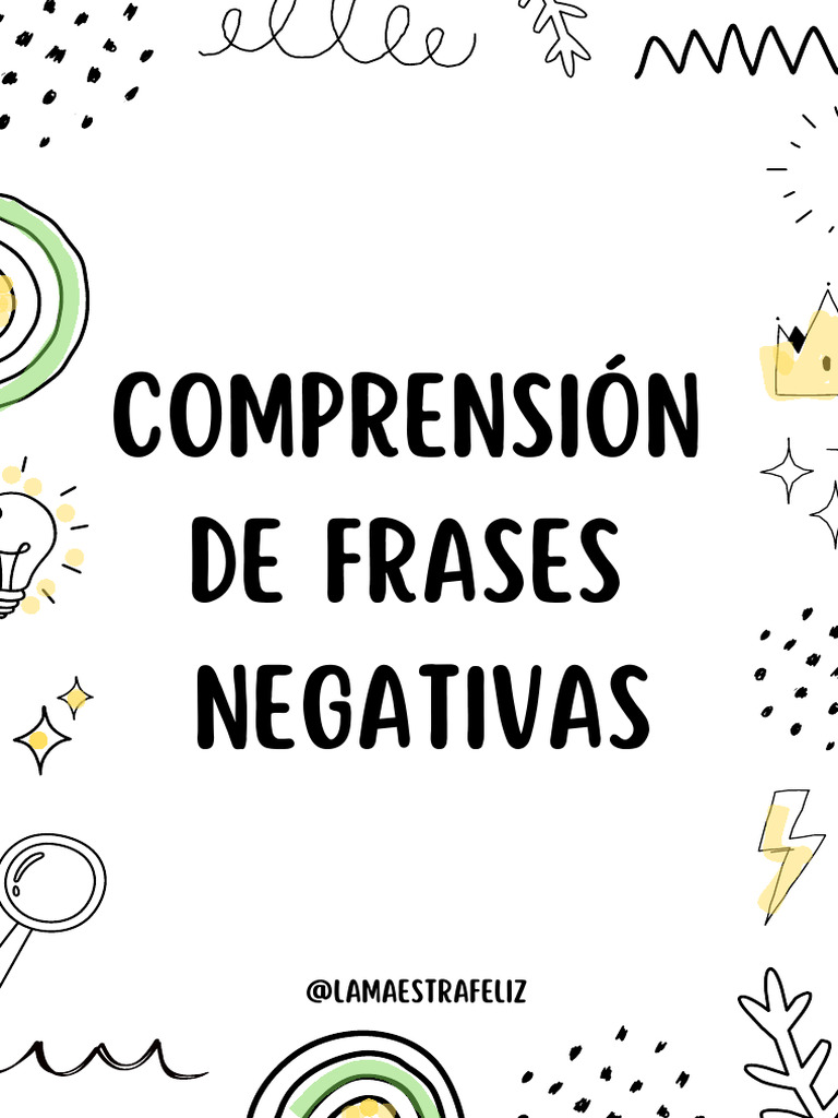 Comprensión Frases Negativas | PDF