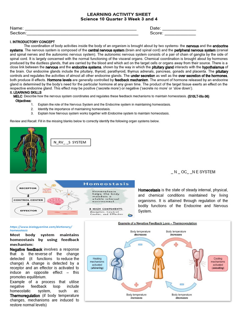 LEARNING ACTIVITY SHEET Quarter 3 Sci10 Week 3-4 For Remediation | PDF