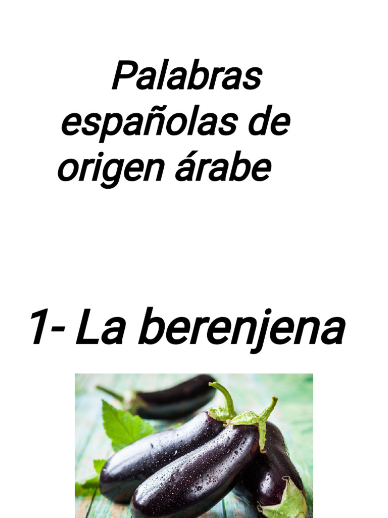 Palabras Españolas de Origen Árabe (Muy Utilizadas | PDF
