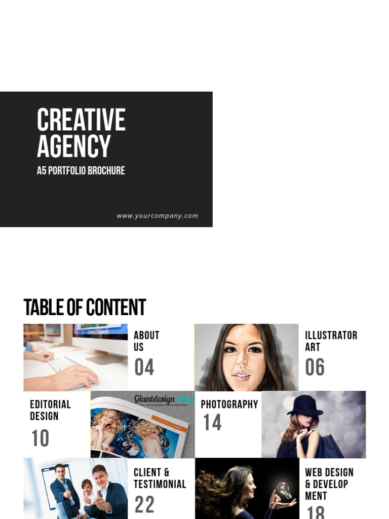 Creative Agency - A5 Portfolio Brochure | PDF