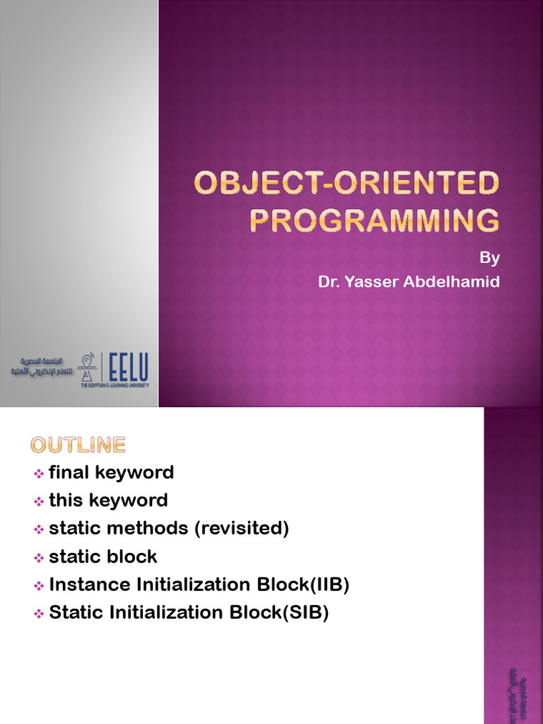 EELU OOP Week5 | PDF