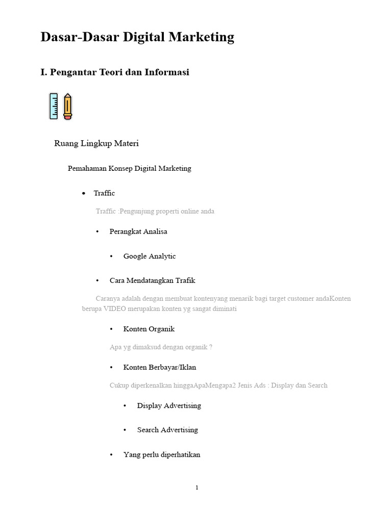 Kerangka Dan Pokok Materi Ajar Mapel Kelas DM | PDF