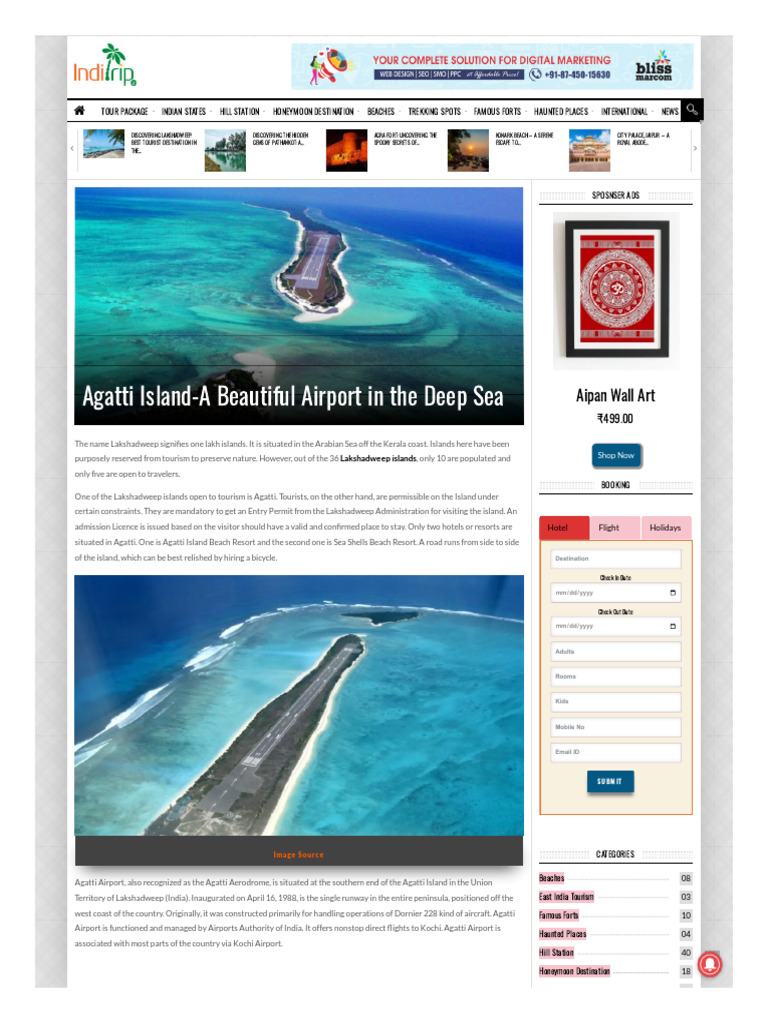 Agatti Island-A Beautiful Airport in The Deep Sea | PDF | Transport