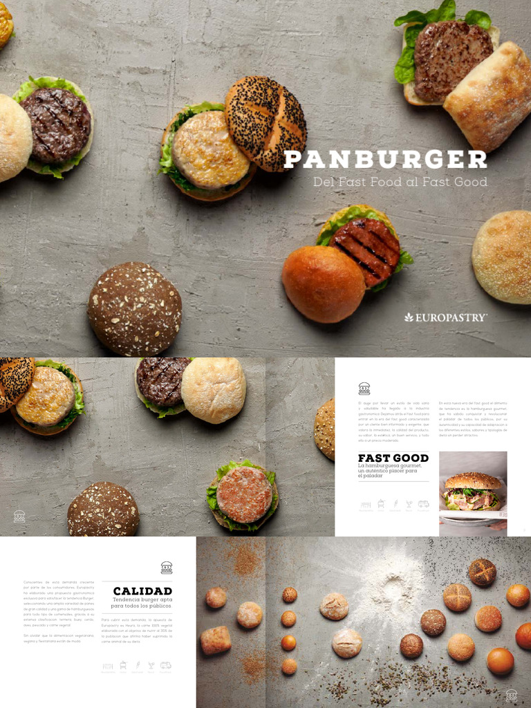 Recetario Panburger Europastry 240103 195939 | PDF | Hamburguesas | Panes