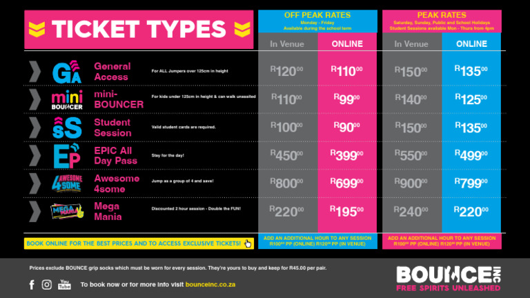 Bounce Pricing & Offers | PDF