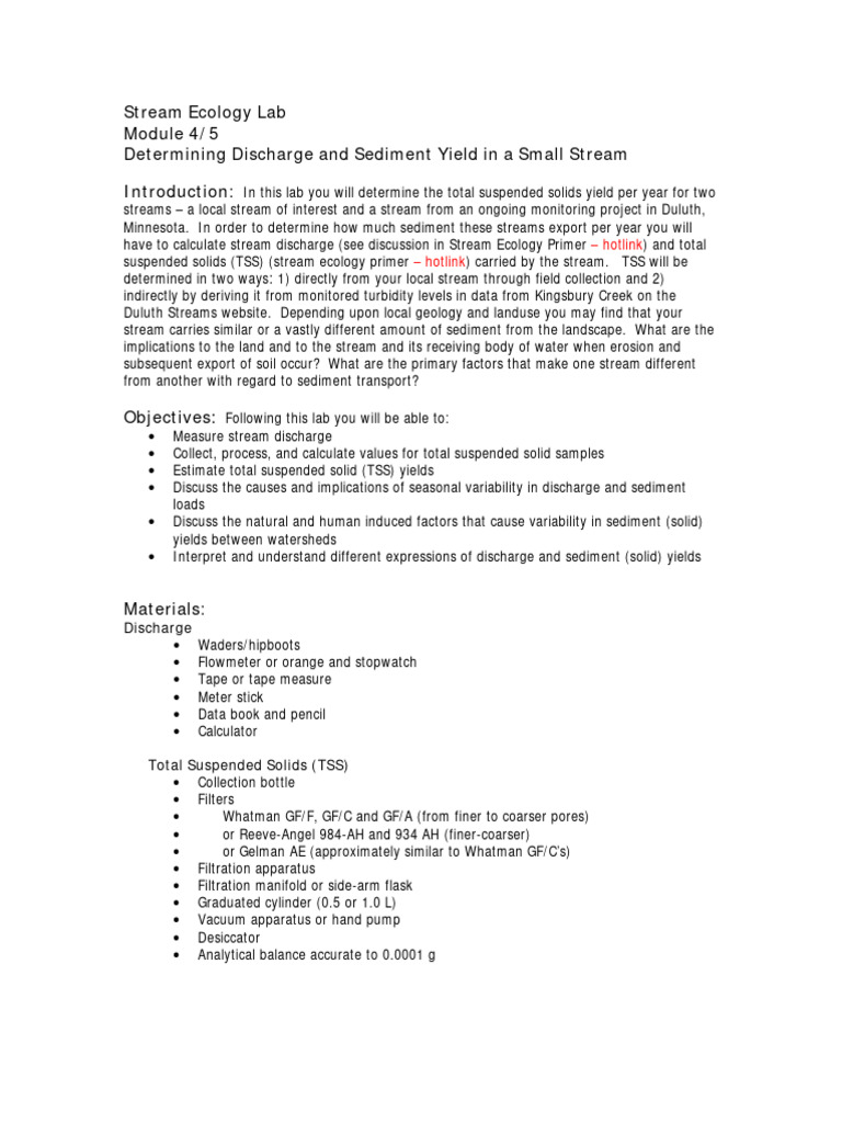 Measuring Discharge | PDF | Filtration | Discharge (Hydrology)