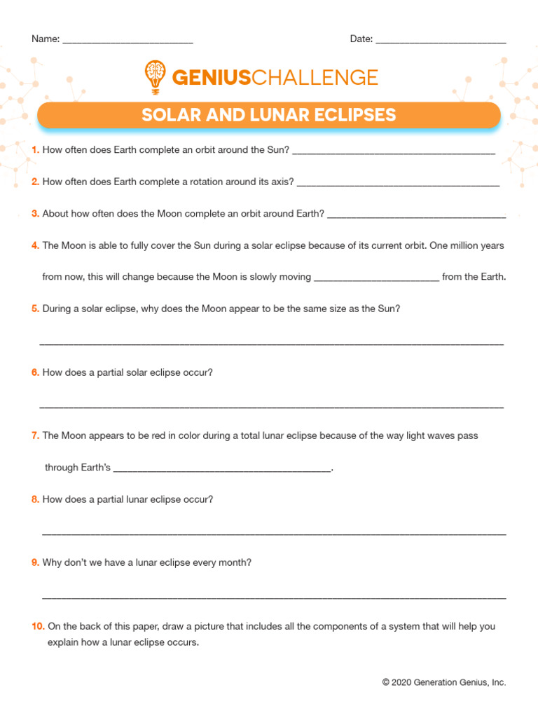 Solar and Lunar Eclipses Quiz | PDF | Social Science | Travel