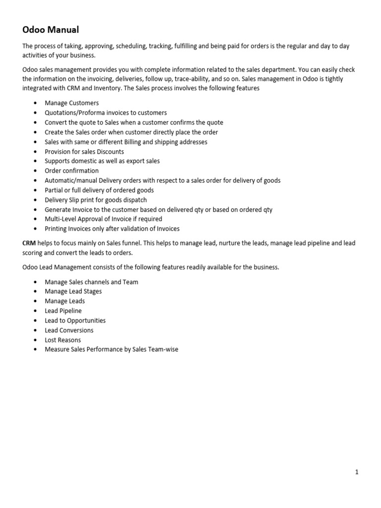 Odoo Manual | PDF | Inventory | Warehouse
