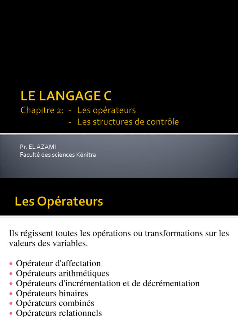 Chap2 LANGAGE C | PDF