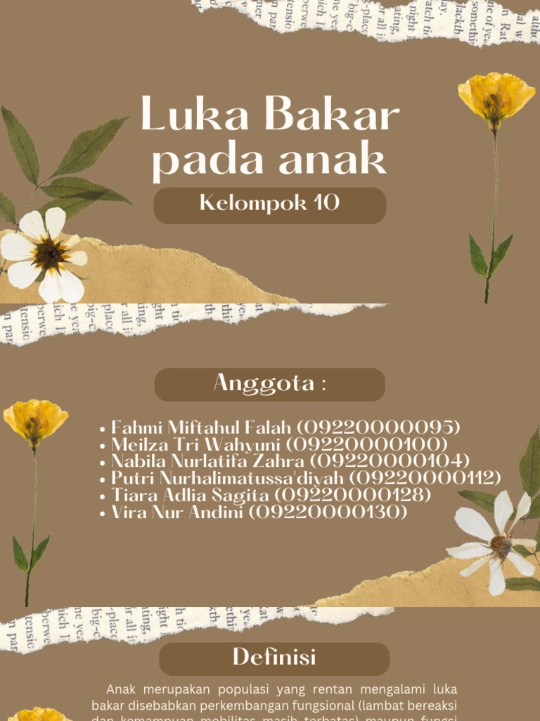 Kel.10 Kep. Anak (Luka Bakar) | PDF
