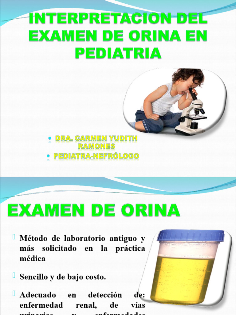 Interpretacion del Examen de Orina en Pediatria | PDF | Orina ...